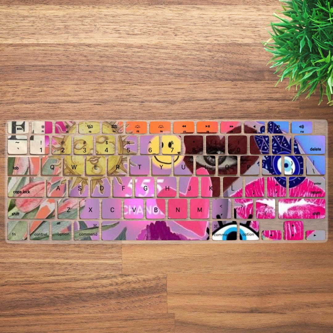 Evil Eye Scrapbook Keyboard Cover for MacBook Air 13 15, MacBook Neo ...