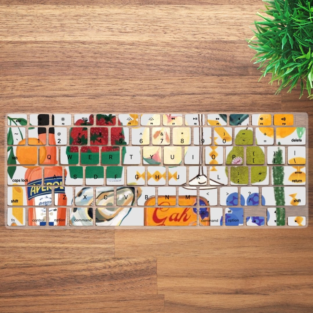 Cute Food Drink Aesthetic Scrapbook Keyboard Cover for MacBook Pro 13 ...