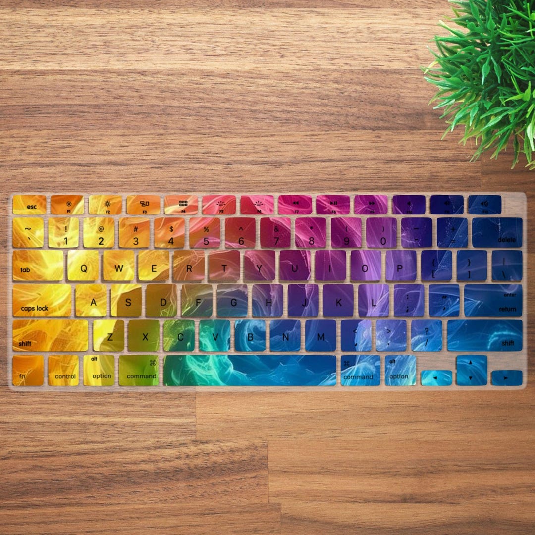 Rainbow Abstract Aesthetic Keyboard Cover for MacBook Pro 13 14 16 Inch ...