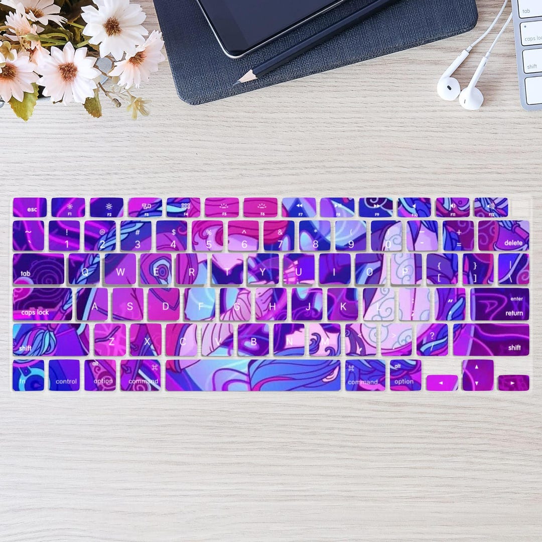 Personalized Jinx Anime Fanart Keyboard Cover for MacBook Pro 13 14 16 ...