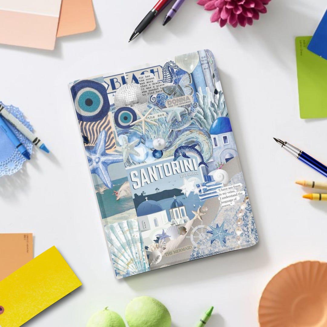 Cute Vibrant Pattern Aesthetic Scrapbook iPad Case for iPad Pro 13 12 ...