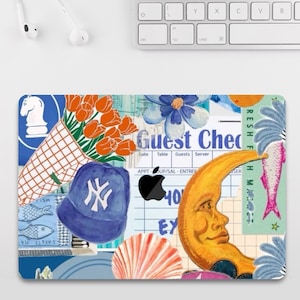 Cute Pattern Aesthetic Scrapbook MacBook Case for MacBook Air 15 13 ...