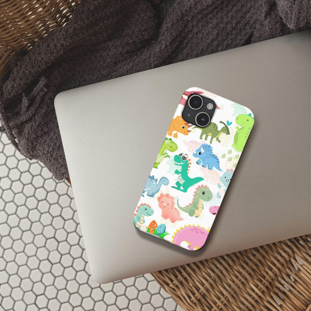 Cute Dinosaur Aesthetic Collage iPhone Case for iPhone 16 Pro Max ...