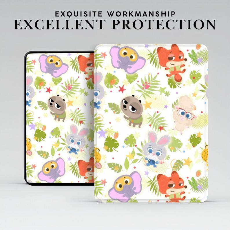 Personalized Cute Zoo Anime Fanart Kindle Case With Hand Grip for ...