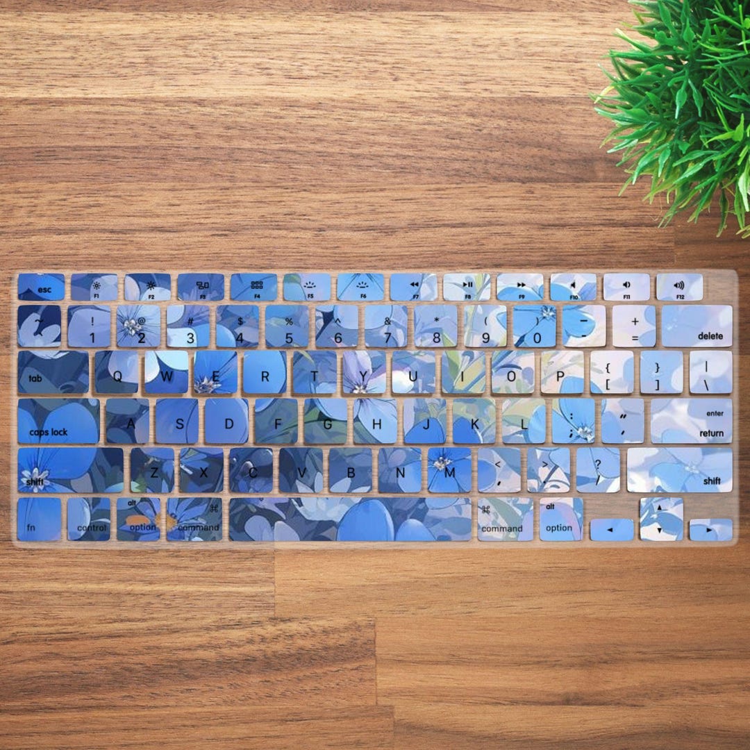 Cute Floral Aesthetic Keyboard Cover for MacBook Pro 13 14 16 Inch ...