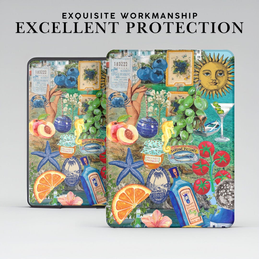 Sun Fruit Aesthetic Kindle Case W Hand Grip for 7"/6.8" Kindle ...