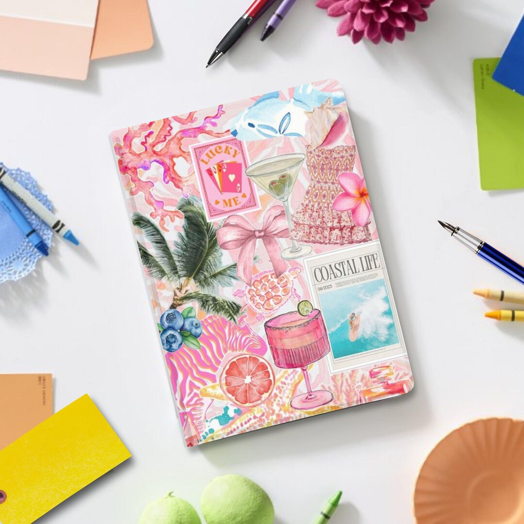 Cute Vibrant Pattern Aesthetic Scrapbook iPad Case for iPad Pro 13 12 ...