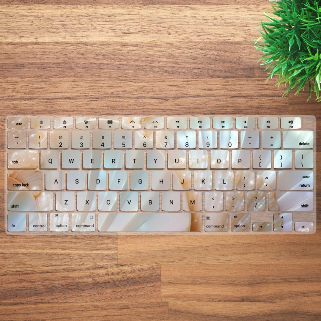 Seashell Star Aesthetic Scrapbook Keyboard Cover for MacBook Pro 13 14 ...