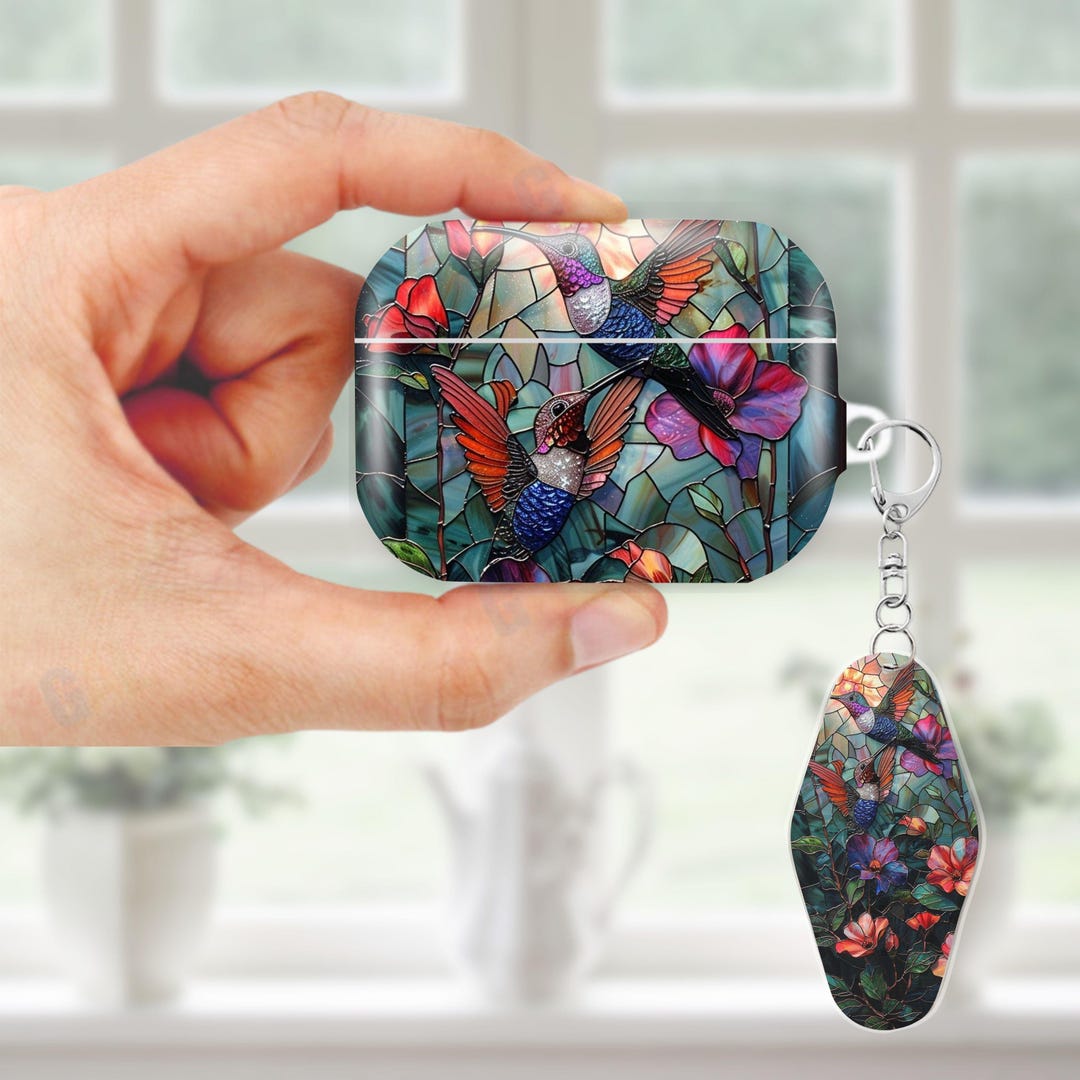 Stained Glass Floral Airpods Case for Airpods Pro 3 2 1, Airpods 4 3 ...