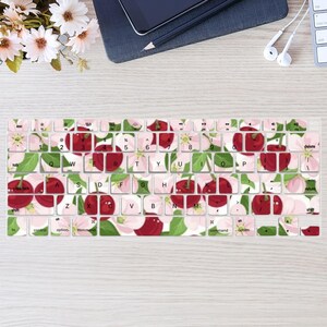 Cute Cherry Aesthetic Scrapbook Keyboard Cover for MacBook Pro 13 14 16 Inch, MacBook Air 13 15 ...
