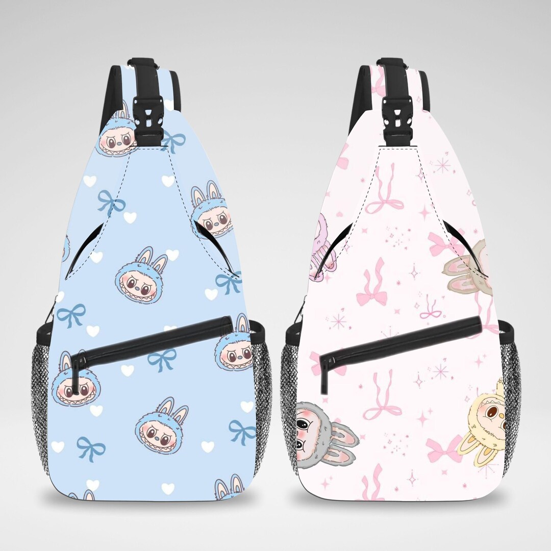 Cute Labubu Fanart Aesthetic Cross Body Sling Bag, Chest Bag, Crossbody ...