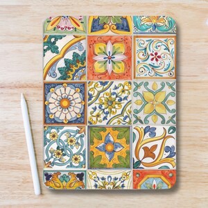 Funky Tile Aesthetic iPad Case W Pen Slot, Slim Trifold Stand iPad Flip ...