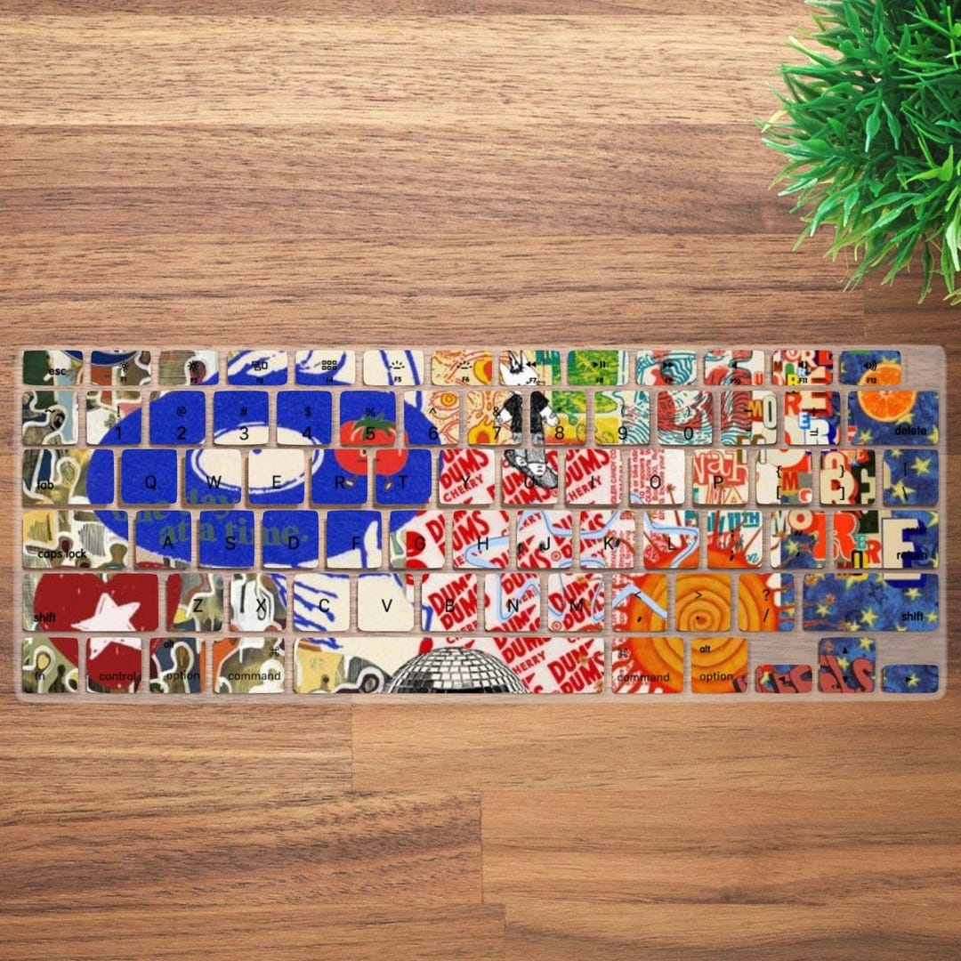 Cute Aesthetic Scrapbook Keyboard Cover for MacBook Pro 13 14 16 Inch ...