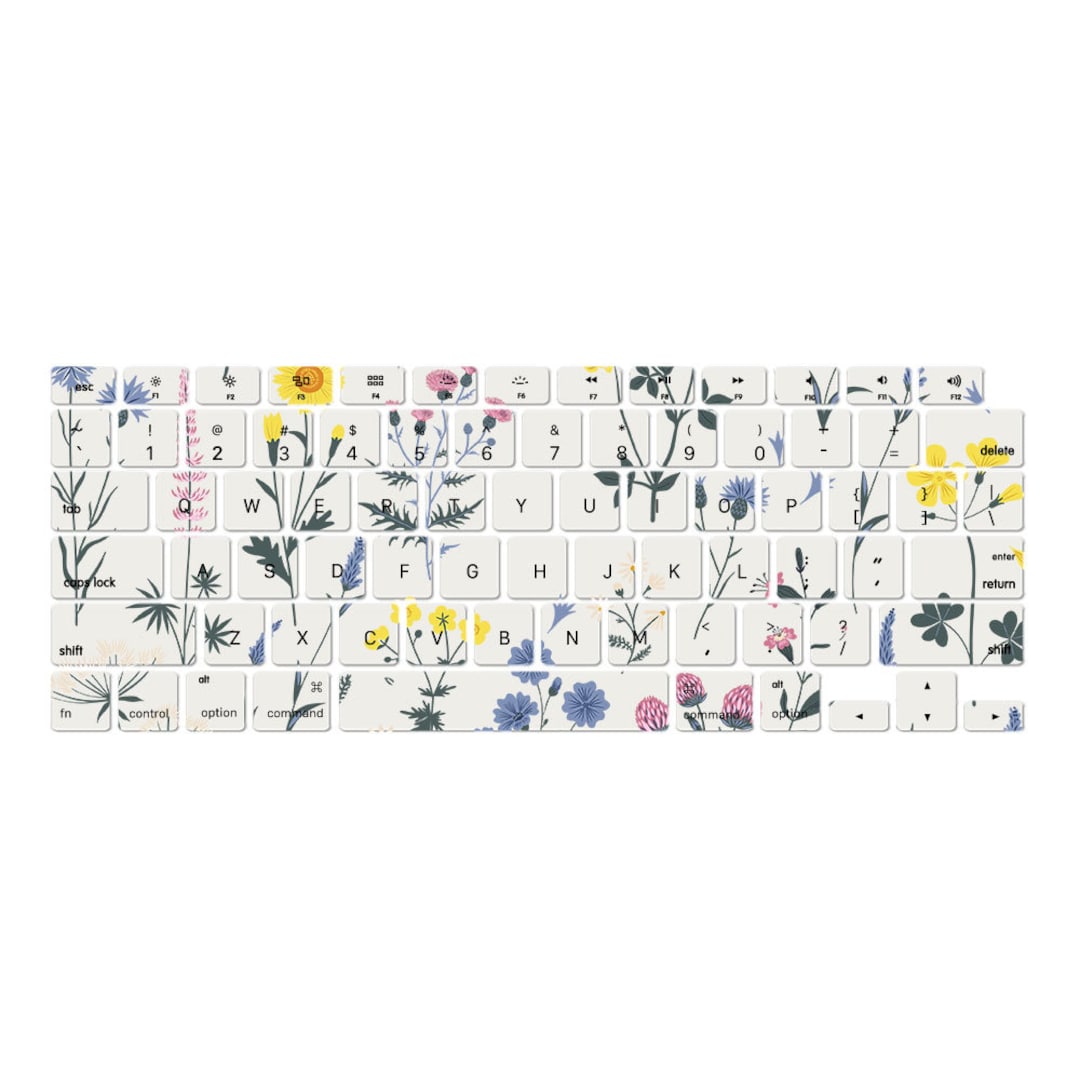 Floral Personalized MacBook Case Keyboard Cover Accessories for MacBook ...