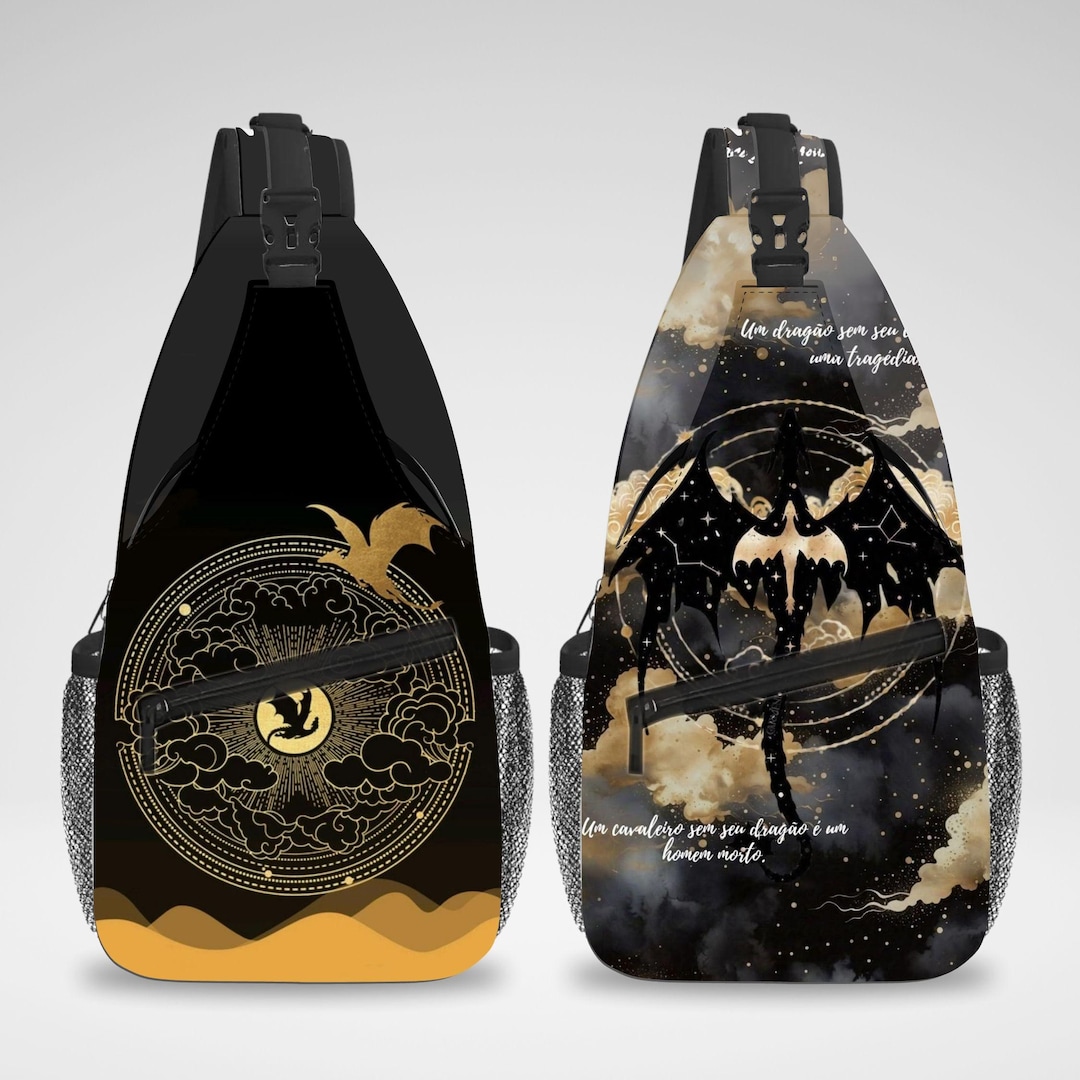Dragon Fantasy Fan Art Aesthetic Cross Body Sling Bag, Chest Bag ...