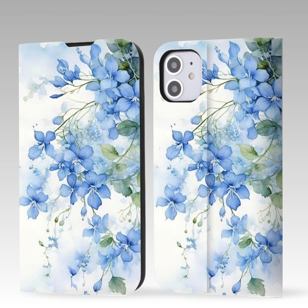 Cute Floral Aesthetic Wallet Flip Phone Case for iPhone 16 Pro Max ...