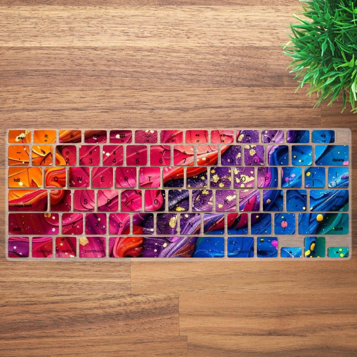 Rainbow Abstract Keyboard Cover for MacBook Pro, MacBook Air, MacBook ...