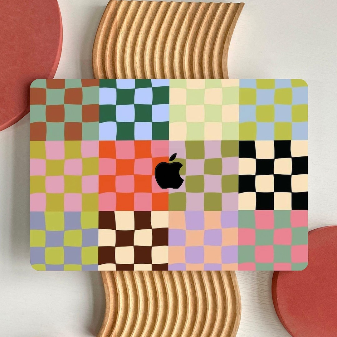 Checkered Pattern Aesthetic MacBook Case for MacBook Air 15 13, MacBook ...