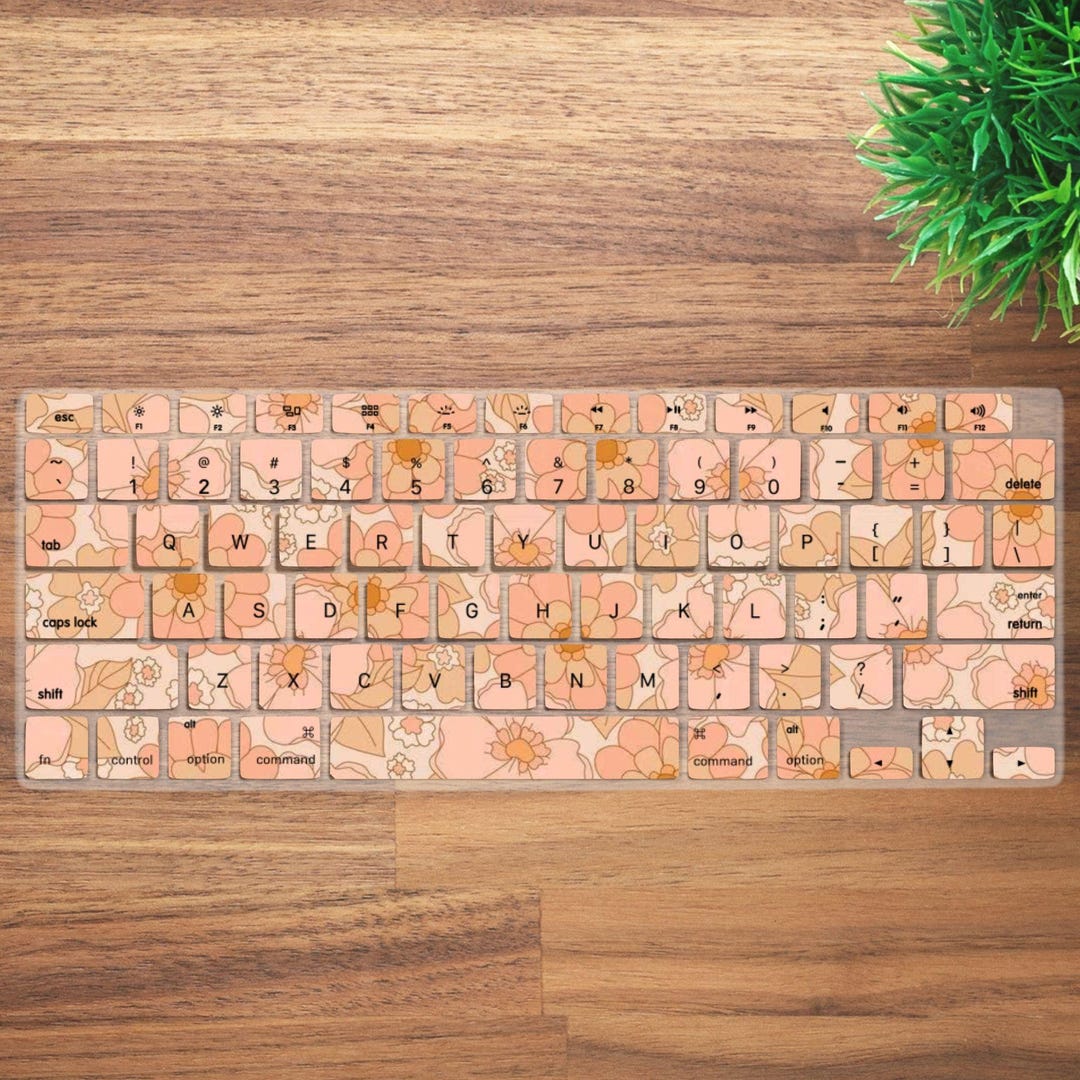 Cute Floral Aesthetic Keyboard Cover for MacBook Pro 13 14 16 Inch ...