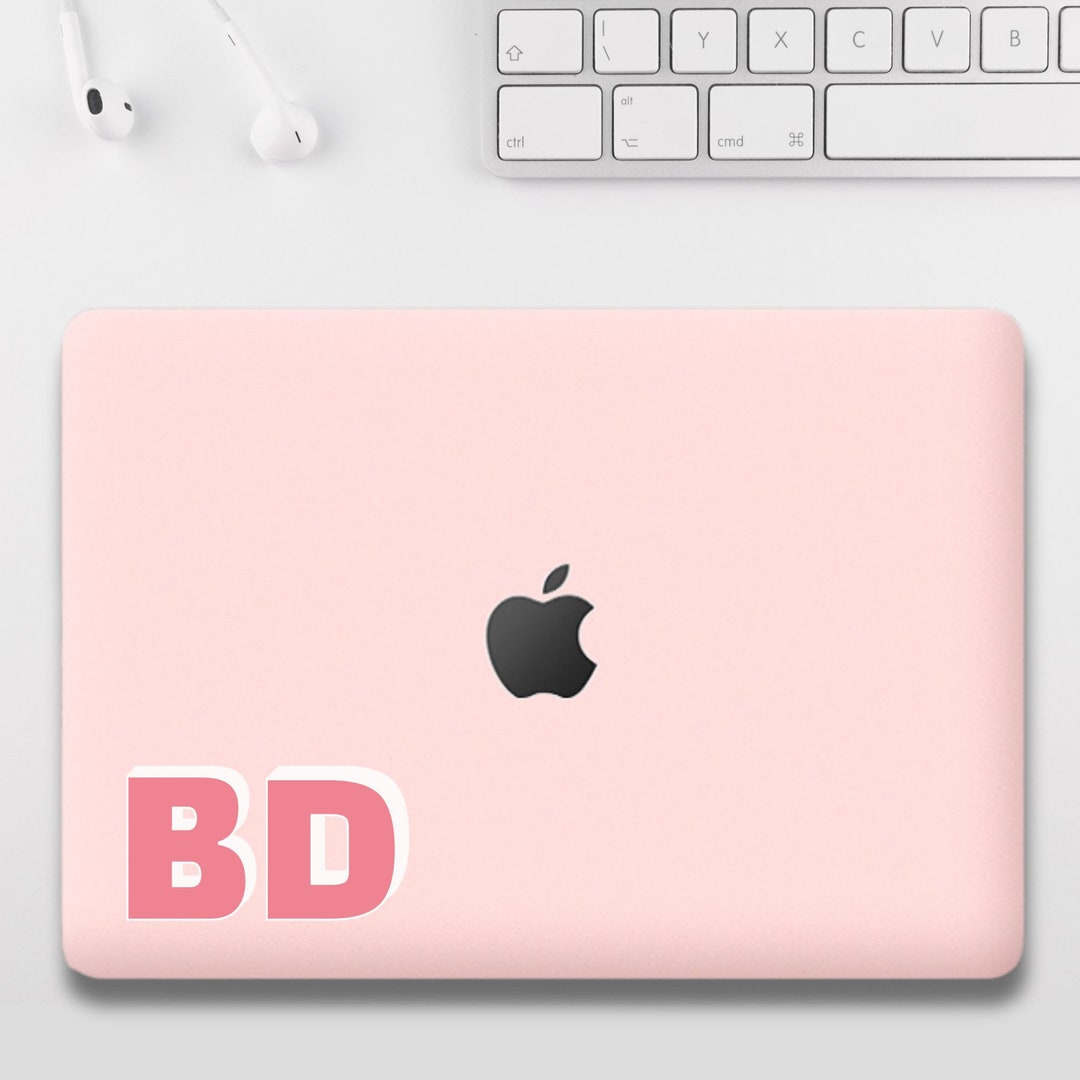 Personalized Large Initial Pink Matte MacBook Case for MacBook Pro 13 ...