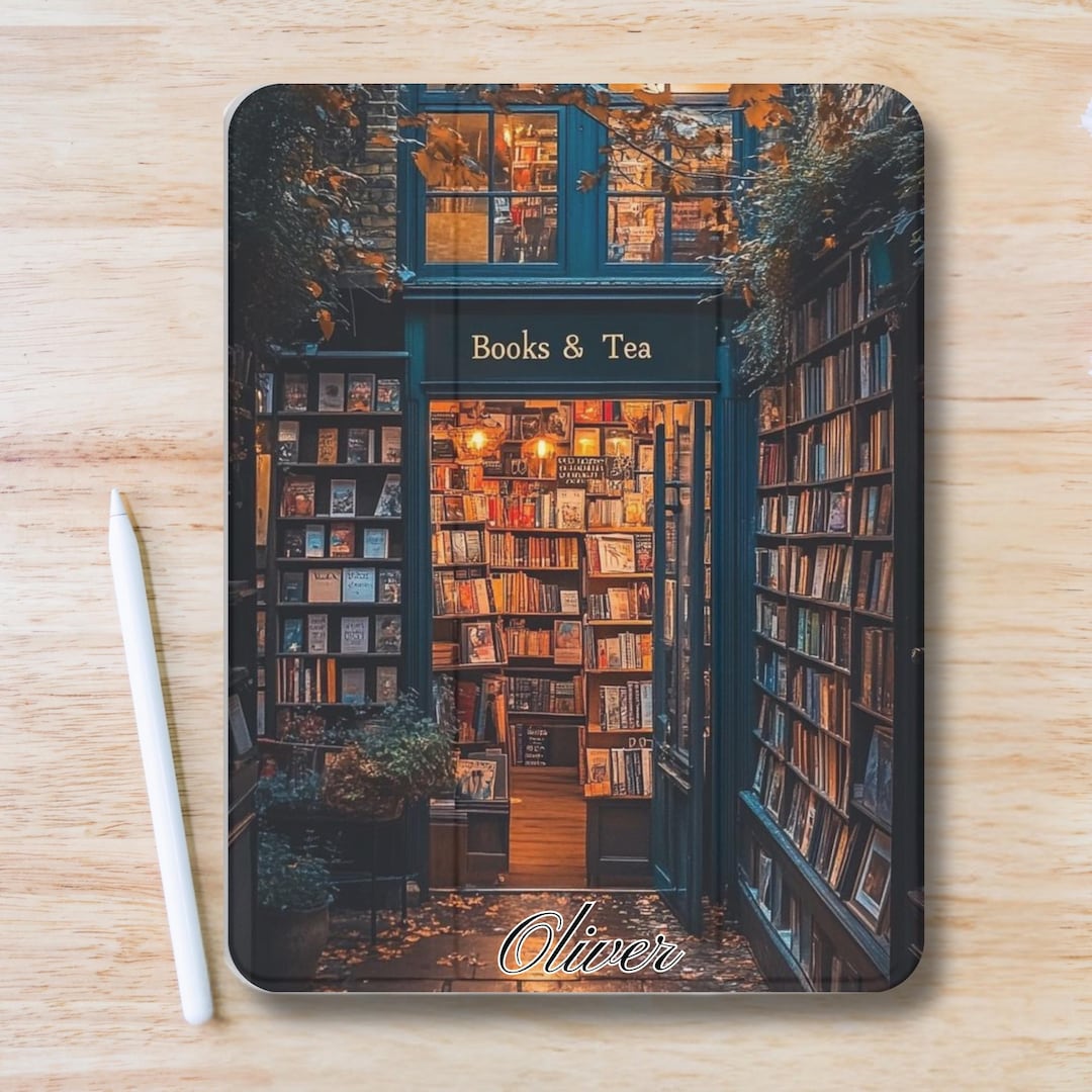 Personalized Book Store Aesthetic iPad Case W Pen Slot, Slim Trifold ...