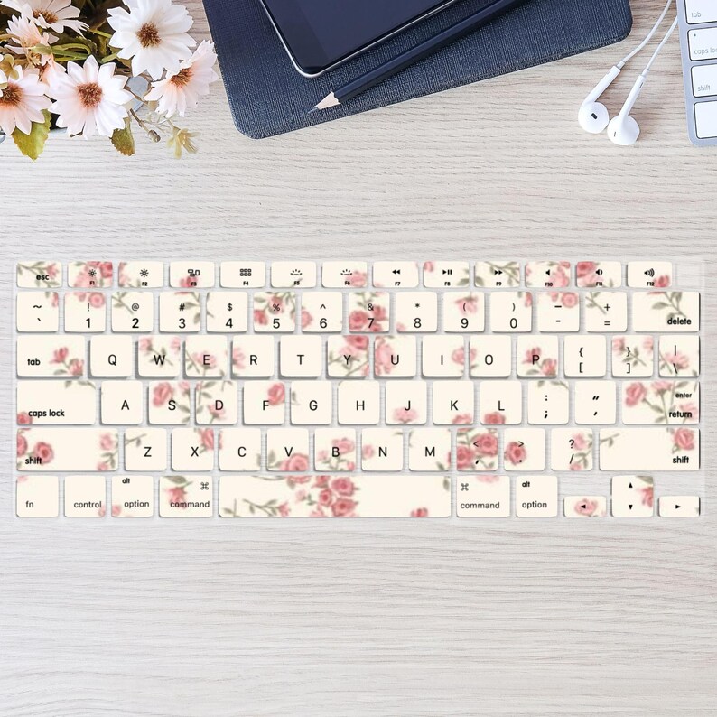Floral Scrapbook Keyboard Cover for MacBook Pro 13 14 16 Inch, MacBook ...