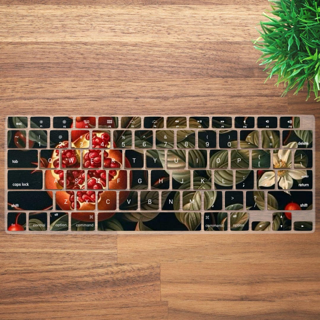 Botanical Dark Aesthetic Keyboard Cover for MacBook Pro 13 14 16 Inch ...