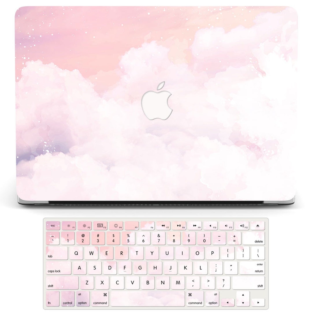 Personalized Initial Pink Watercolor Art MacBook Case With Keyboard ...
