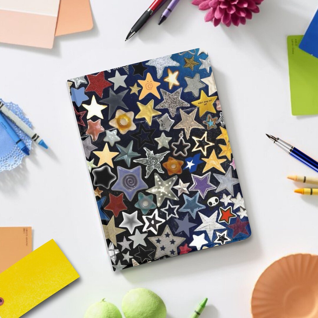 Cute Star Pattern Aesthetic iPad Book Case for iPad Pro 13 12 11, iPad ...