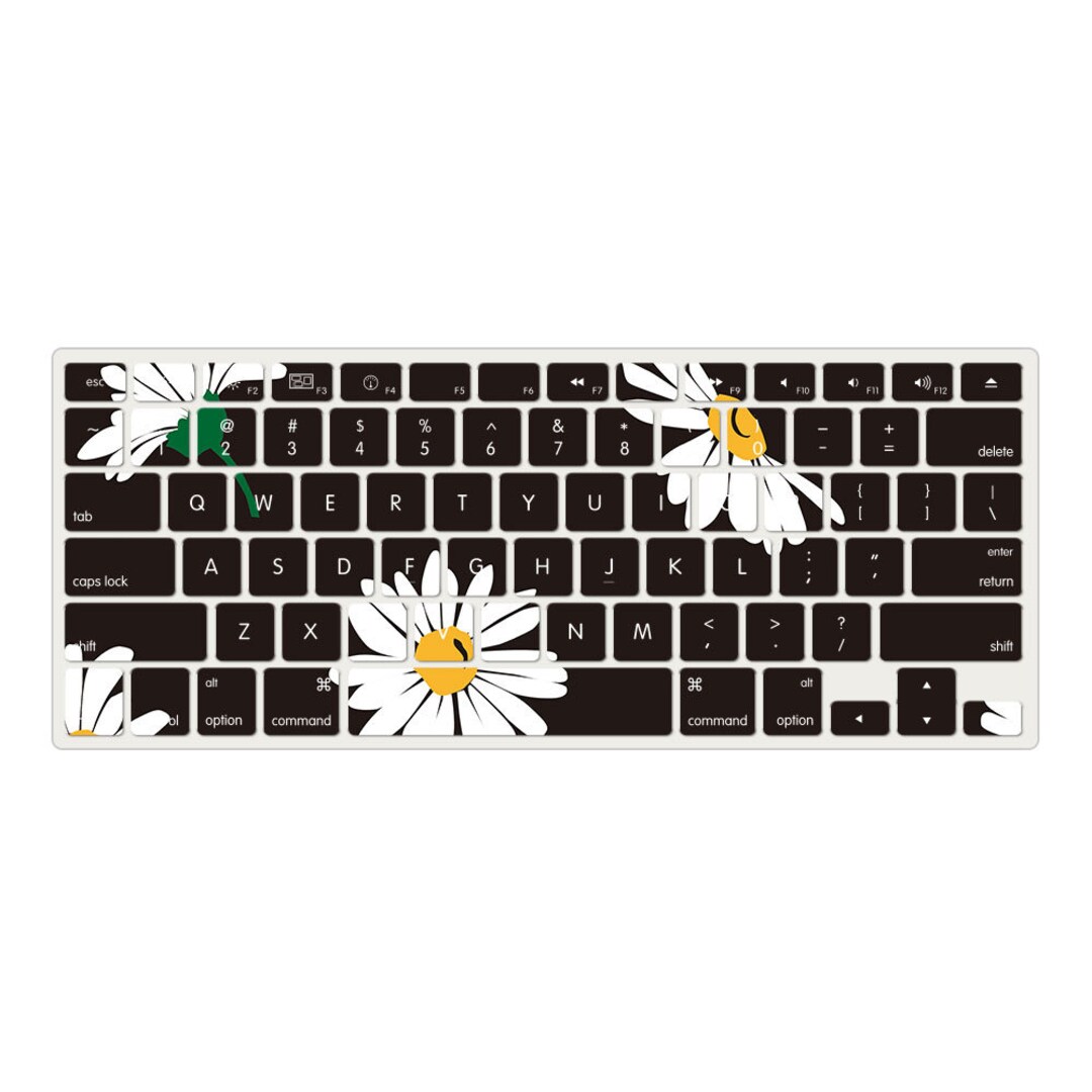 White Daisy Floral Pattern Keyboard Cover for MacBook Pro 13 - Etsy