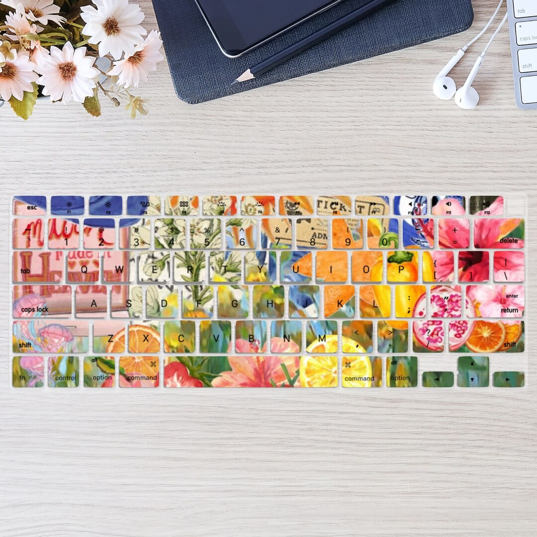 Cute Aesthetic Scrapbook Keyboard Cover for MacBook Pro 13 14 16 Inch ...