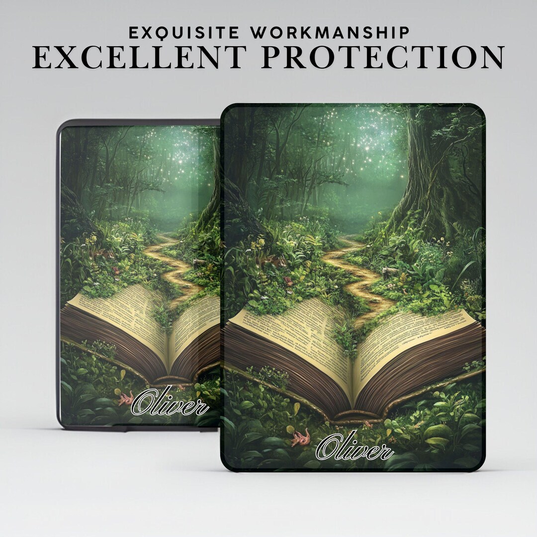 Personalized Fantasy Magic Book Kindle Case With Hand Grip for Kindle 6 ...