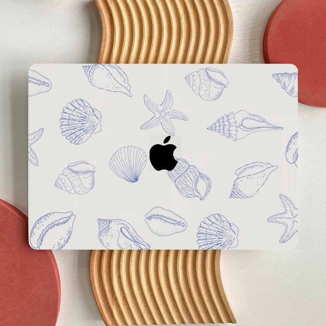 Cute Beachy Seashell Sea Star Aesthetic MacBook Case for MacBook Air 15 ...