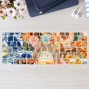 Cute Summer Pattern Scrapbook Keyboard Cover for MacBook Pro 13 14 16 ...