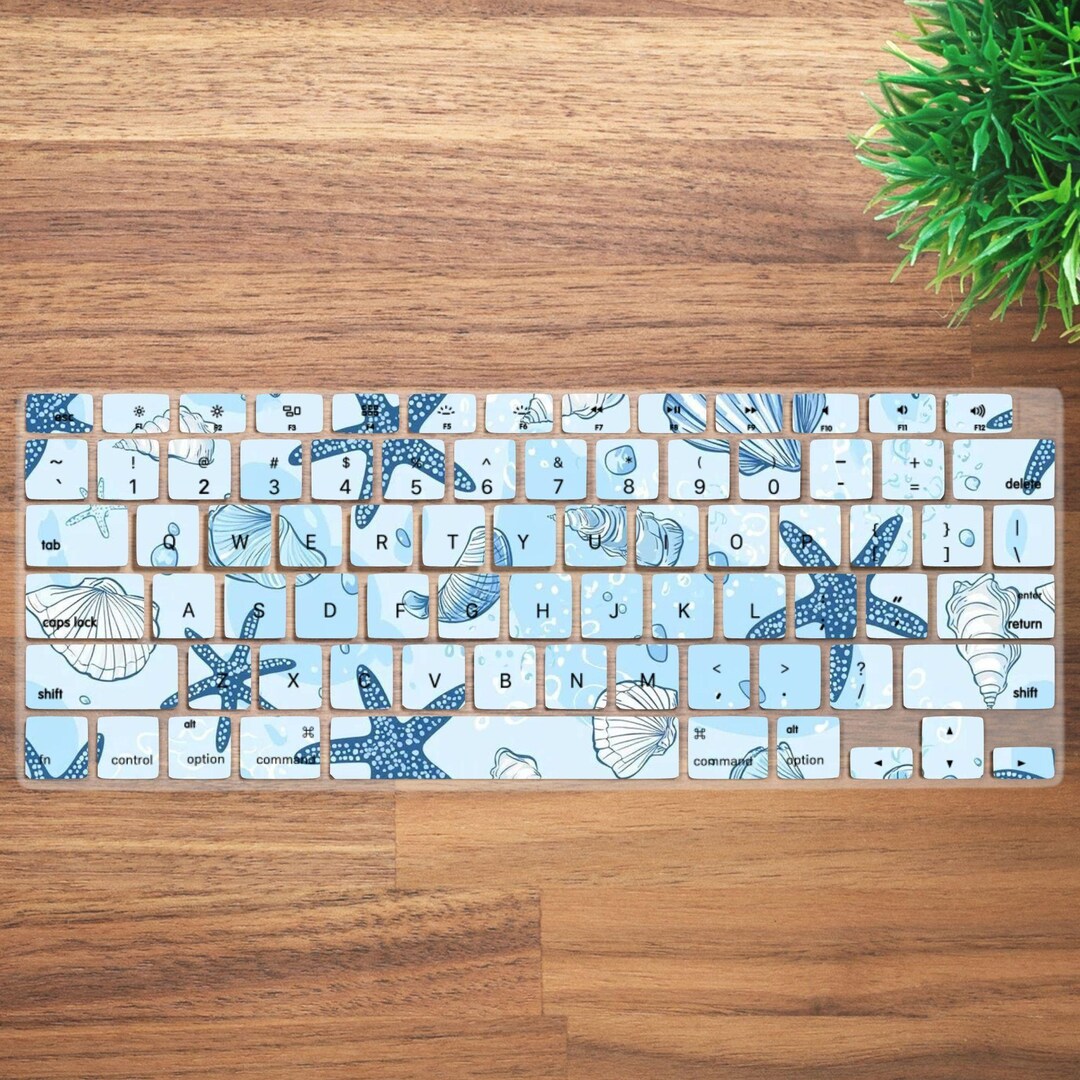 Seashells Starfish Keyboard Cover for MacBook Air 13" 15", MacBook Neo ...