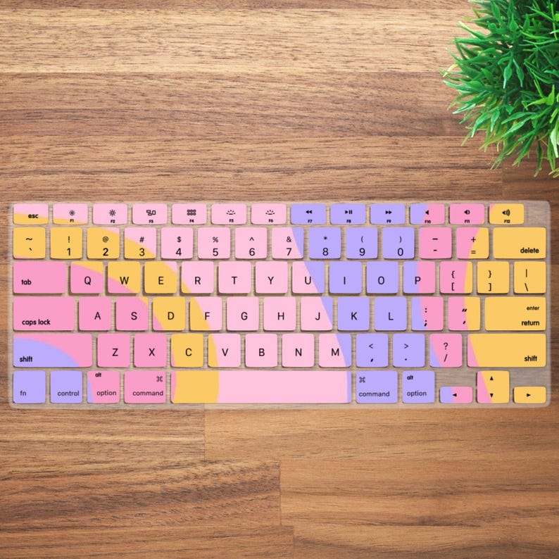 Cute Abstract Swirl Aesthetic Keyboard Cover for MacBook Pro 13 14 16 ...