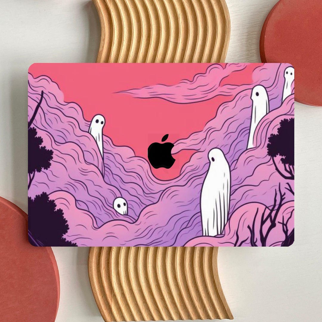 Cute Ghost Aesthetic Scrapbook MacBook Case for MacBook Air 15 13 ...