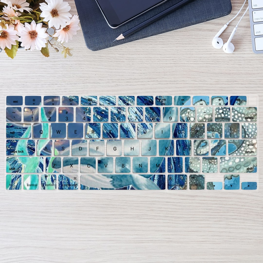 Cute Ocean Sea Life Aesthetic Keyboard Cover for MacBook Pro 13 14 16 ...