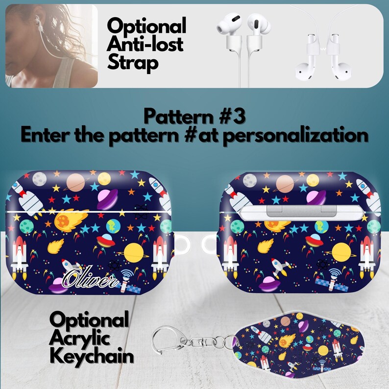 Personalized Cartoon Space Airpods Case for Airpods Pro 3 2 1, Airpods ...