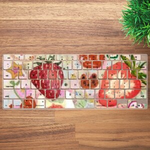 Cute Strawberry Cat Aesthetic Keyboard Cover for MacBook Pro 13 14 16 ...