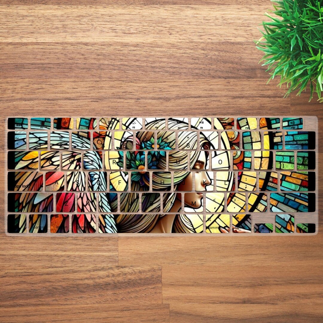 Stained Glass Style Girl Aesthetic Keyboard Cover for MacBook Pro 13 14 ...