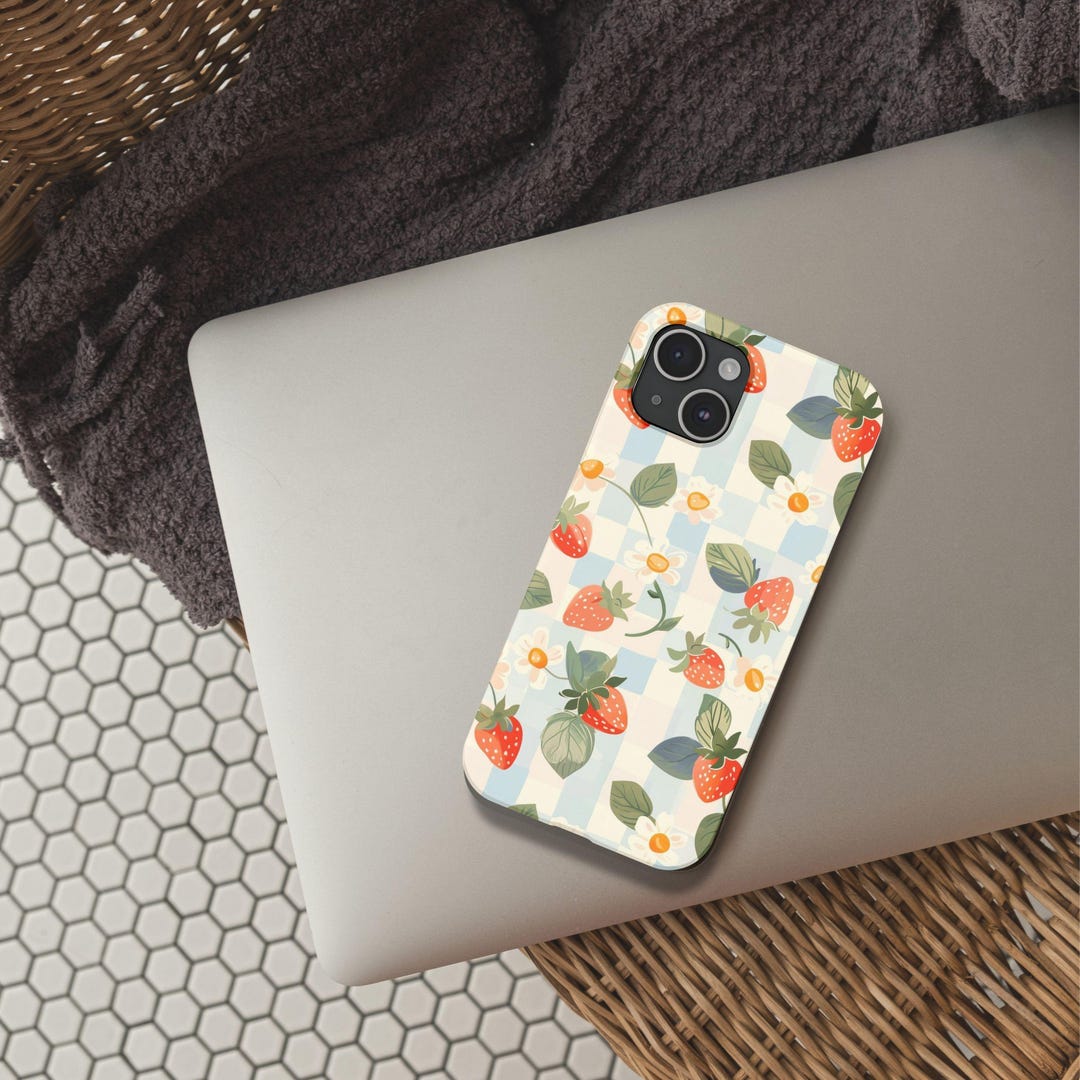 Cute Strawberry Aesthetic Collage iPhone Case for iPhone 16 Pro Max ...