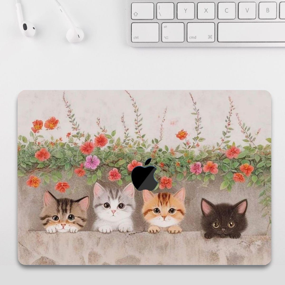 Cute Cat Kitten Aesthetic MacBook Case for MacBook Air 15 13, MacBook ...