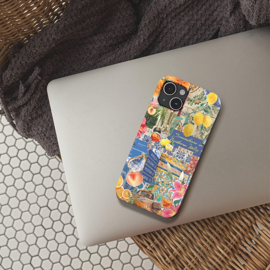 Cute Pattern Aesthetic Collage iPhone Case for iPhone 16 Pro Max ...