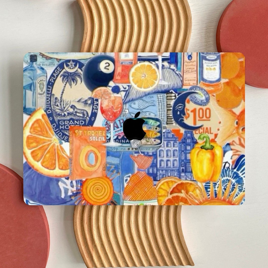 Cute Food Fruit Patterns Aesthetic Scrapbook MacBook Case for MacBook ...
