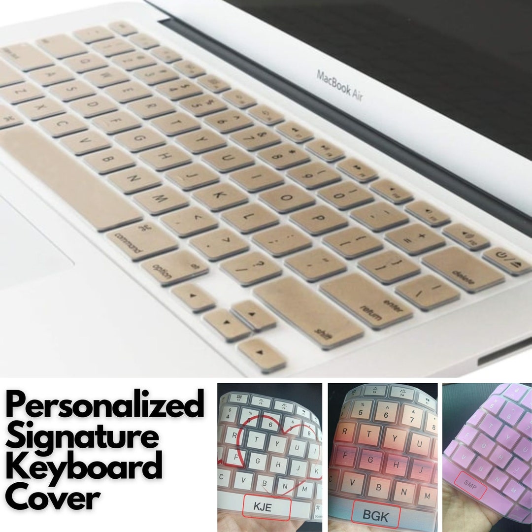 Personalized Initial Name Keyboard Cover With Cam Cover for MacBook Pro ...