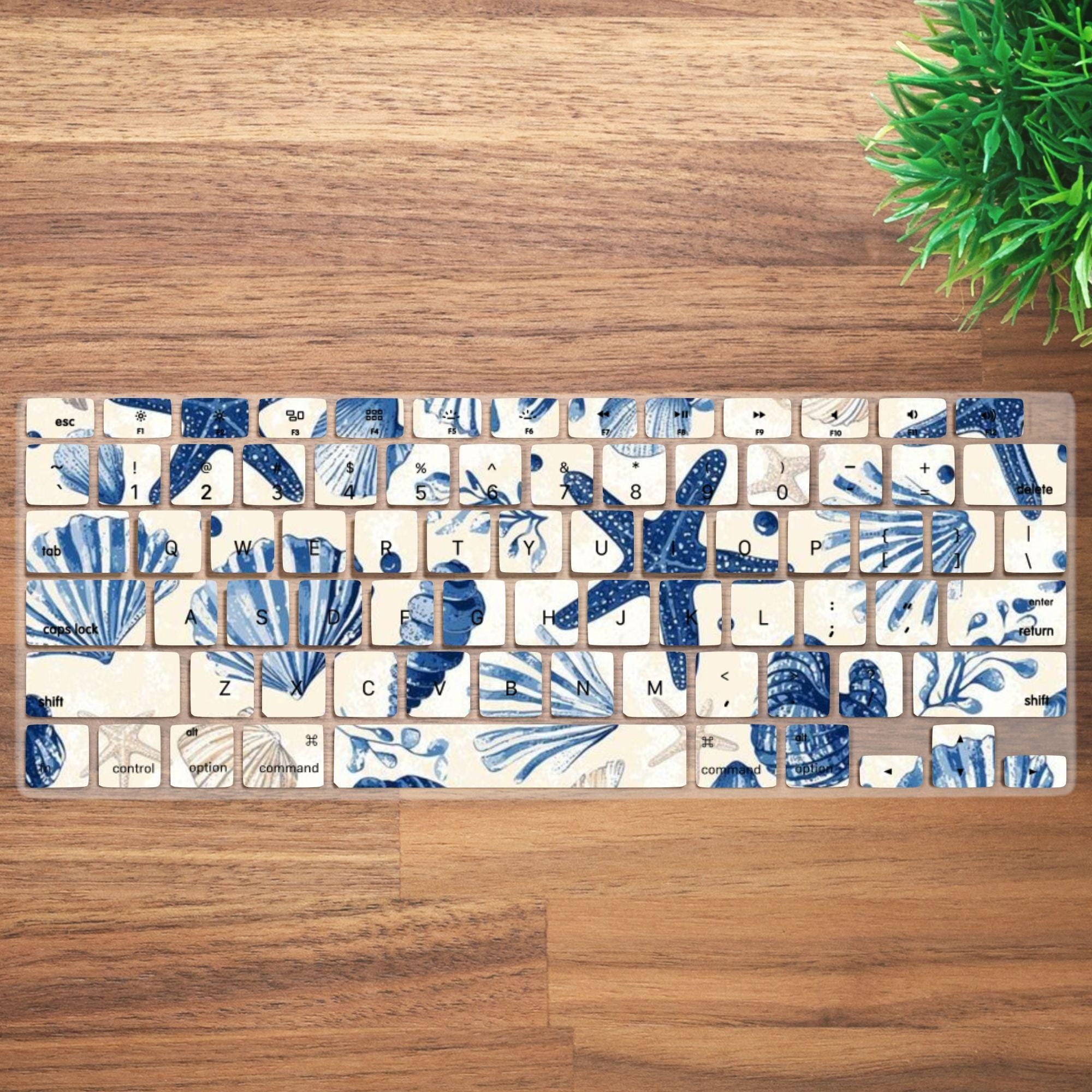 Seashells Starfish Keyboard Cover for MacBook Air 13" 15", MacBook Neo ...