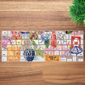 Cute Aesthetic Scrapbook Keyboard Cover for MacBook Pro 13 14 16 Inch ...
