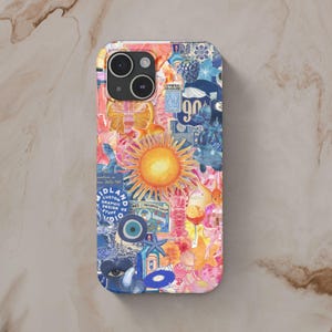 Cute Pattern Aesthetic Collage iPhone Case for iPhone 16 Pro Max ...