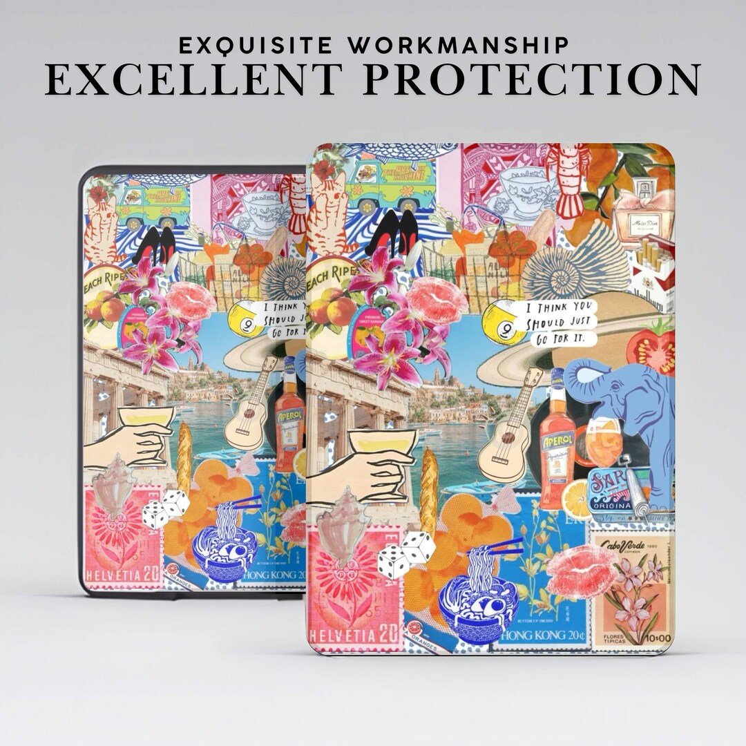 Cute Pattern Aesthetic Kindle Case W Hand Grip for 7"/6.8" Kindle ...